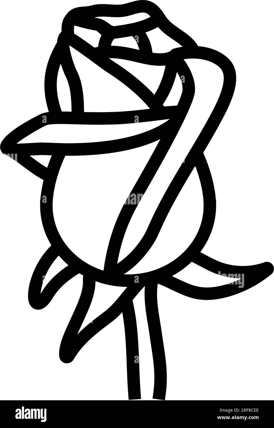 red roses love line icon vector illustration Stock Vector Image & Art ...