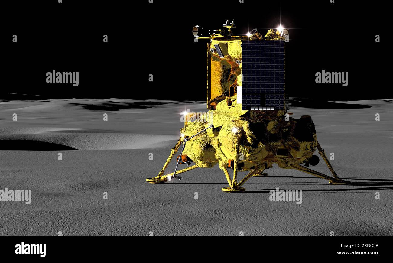 Luna 25 lander russian lunar exploration program 3D render Stock Photo ...
