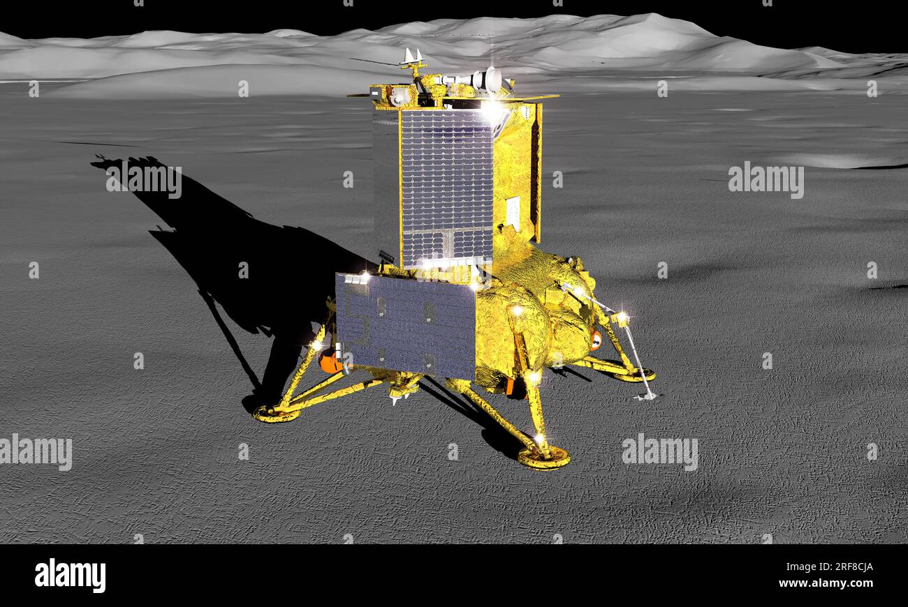 Luna 25 lander russian lunar exploration program 3D render Stock Photo ...