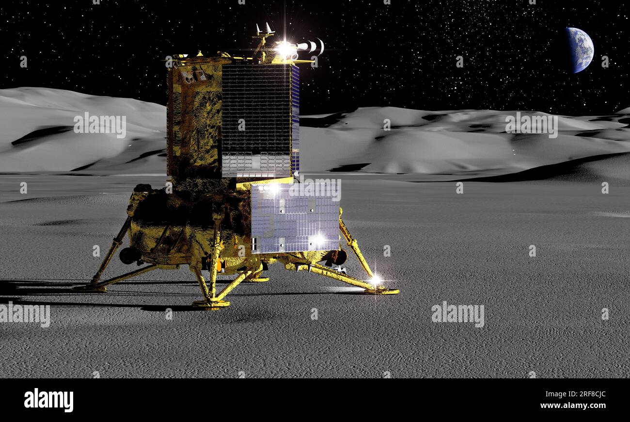 Luna 25 lander russian lunar exploration program 3D render Stock Photo ...