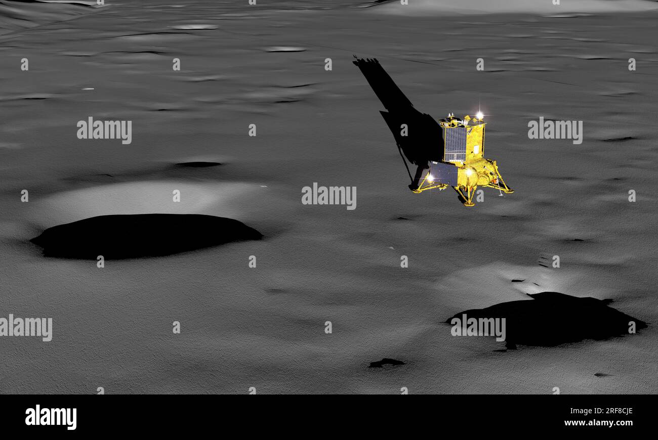 Luna 25 lander russian lunar exploration program 3D render Stock Photo ...