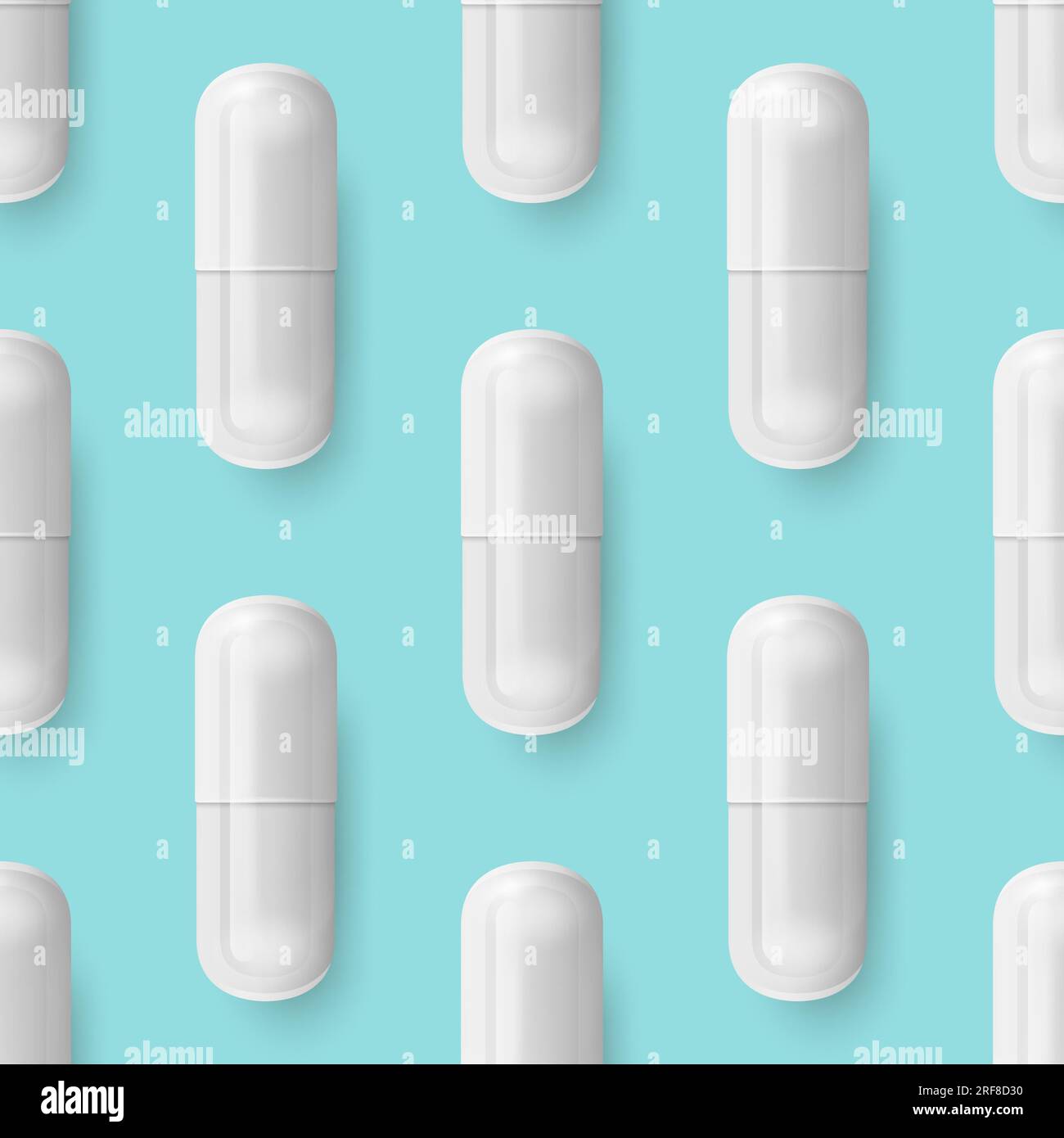 Vector Seamless Pattern with 3d Realistic White Pharmaceutical Medical ...