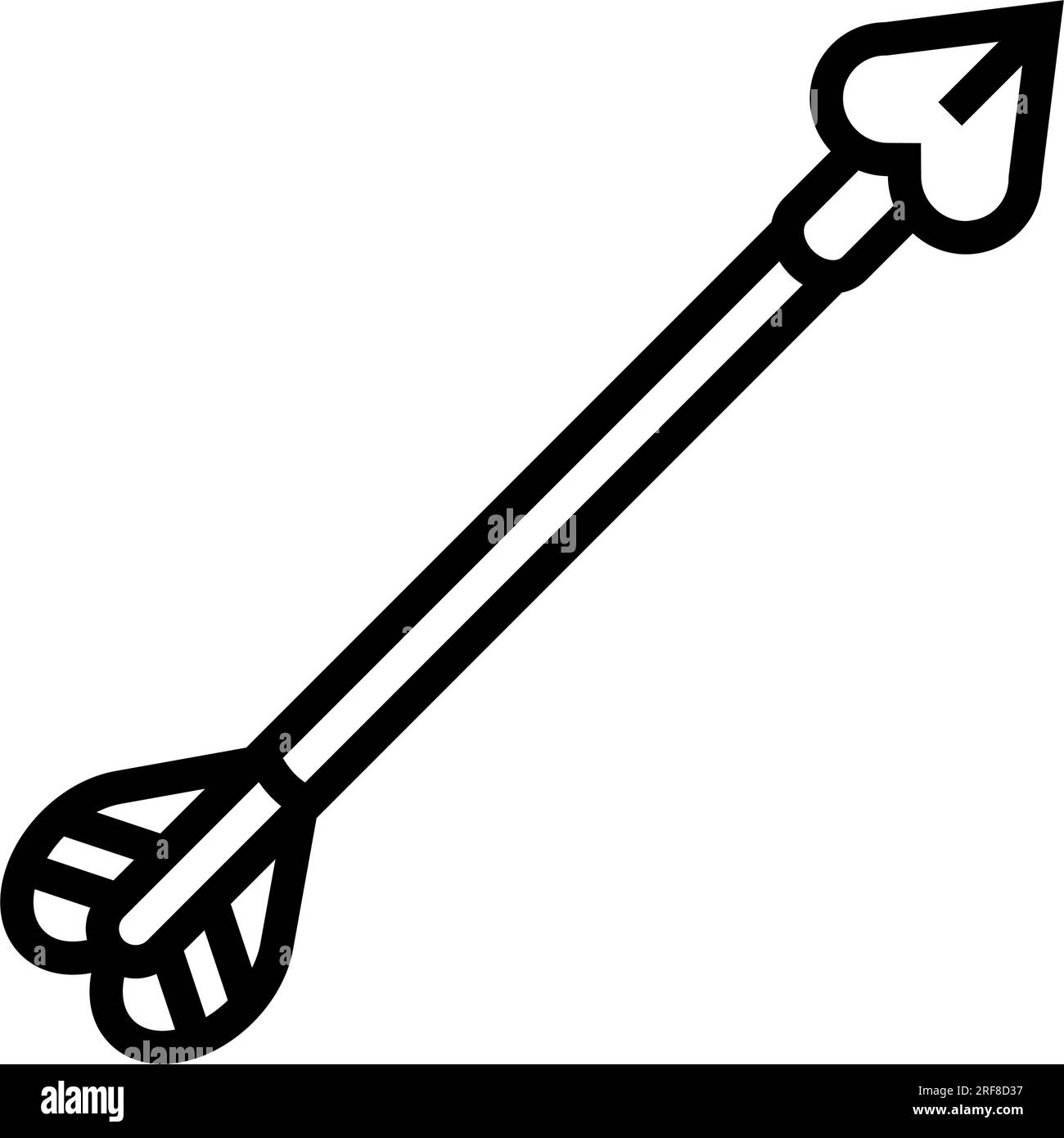 cupid arrow love line icon vector illustration Stock Vector Image & Art ...