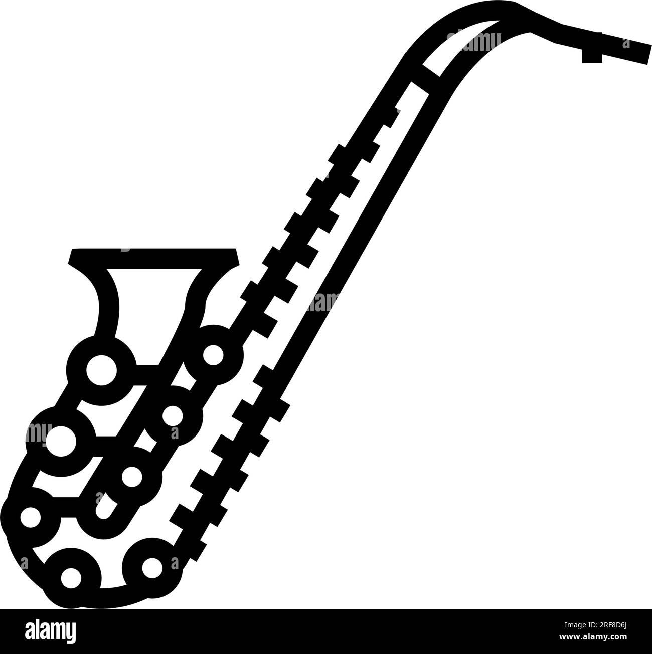 saxophone retro music line icon vector illustration Stock Vector Image ...