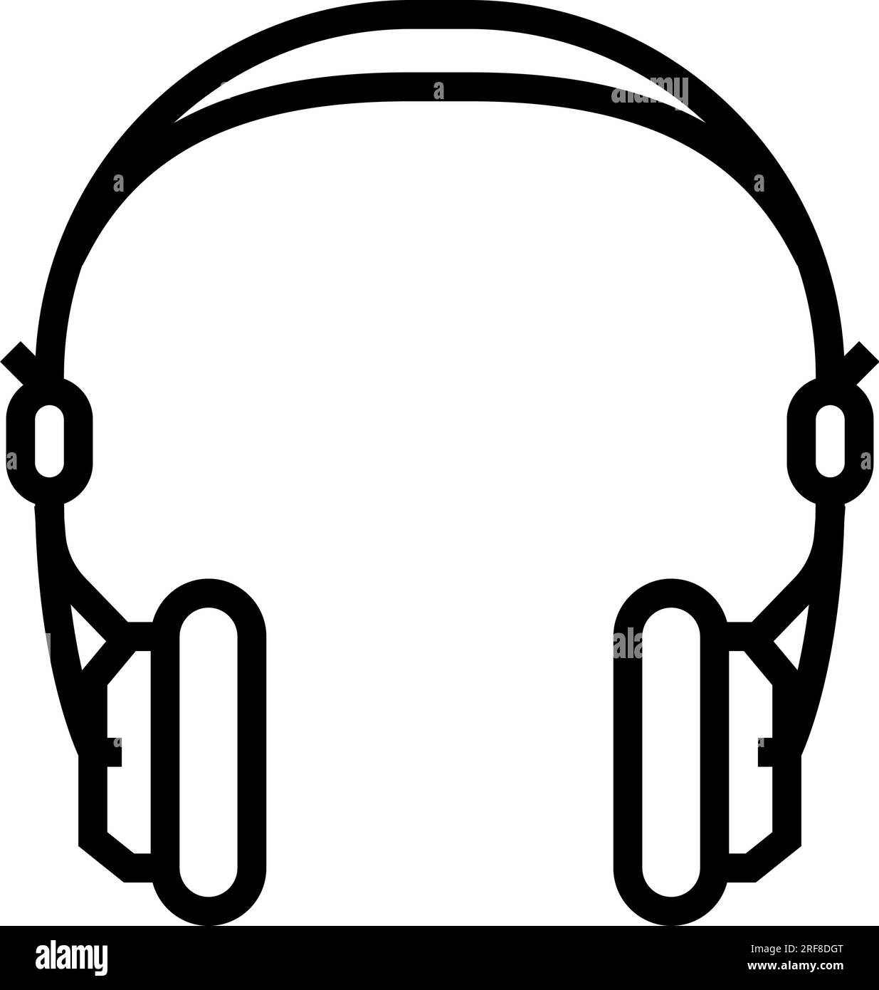 retro headphones line icon vector illustration Stock Vector Image & Art ...