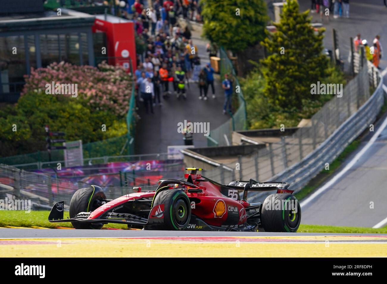 Carlos Sainz Jr. of Spain driving the (55) Scuderia Ferrari SF-23 ...