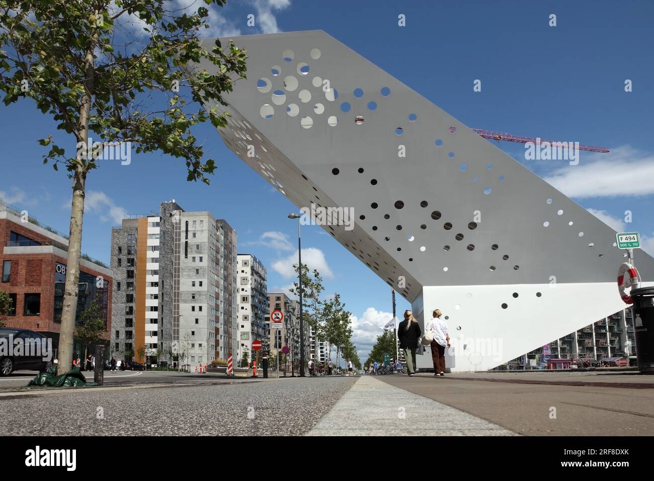 The Sailing Tower, Aarhus docklands, Denmark Stock Photo - Alamy