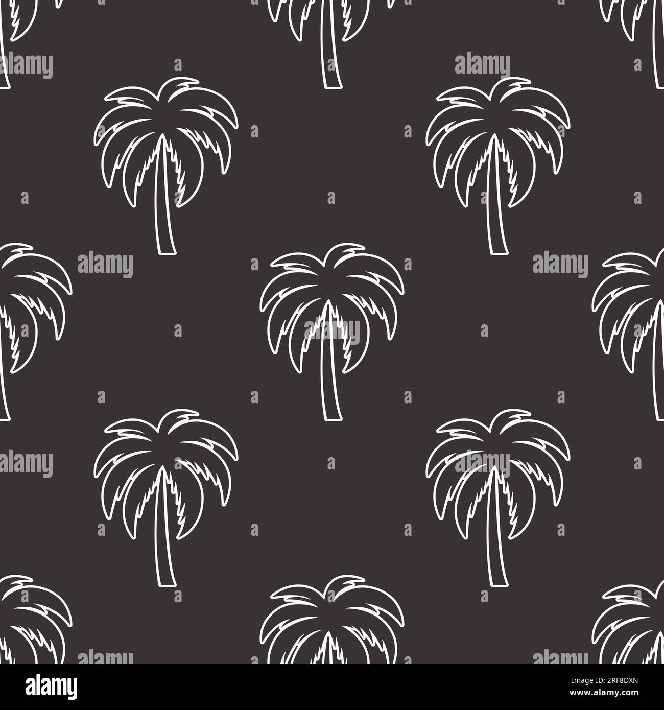 Vector Seamless Pattern with Palm Trees, Palm Tree Design Template ...