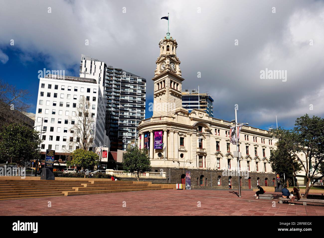 Auckland. New Zealand. The town hall in Aotea Square Stock Photo - Alamy