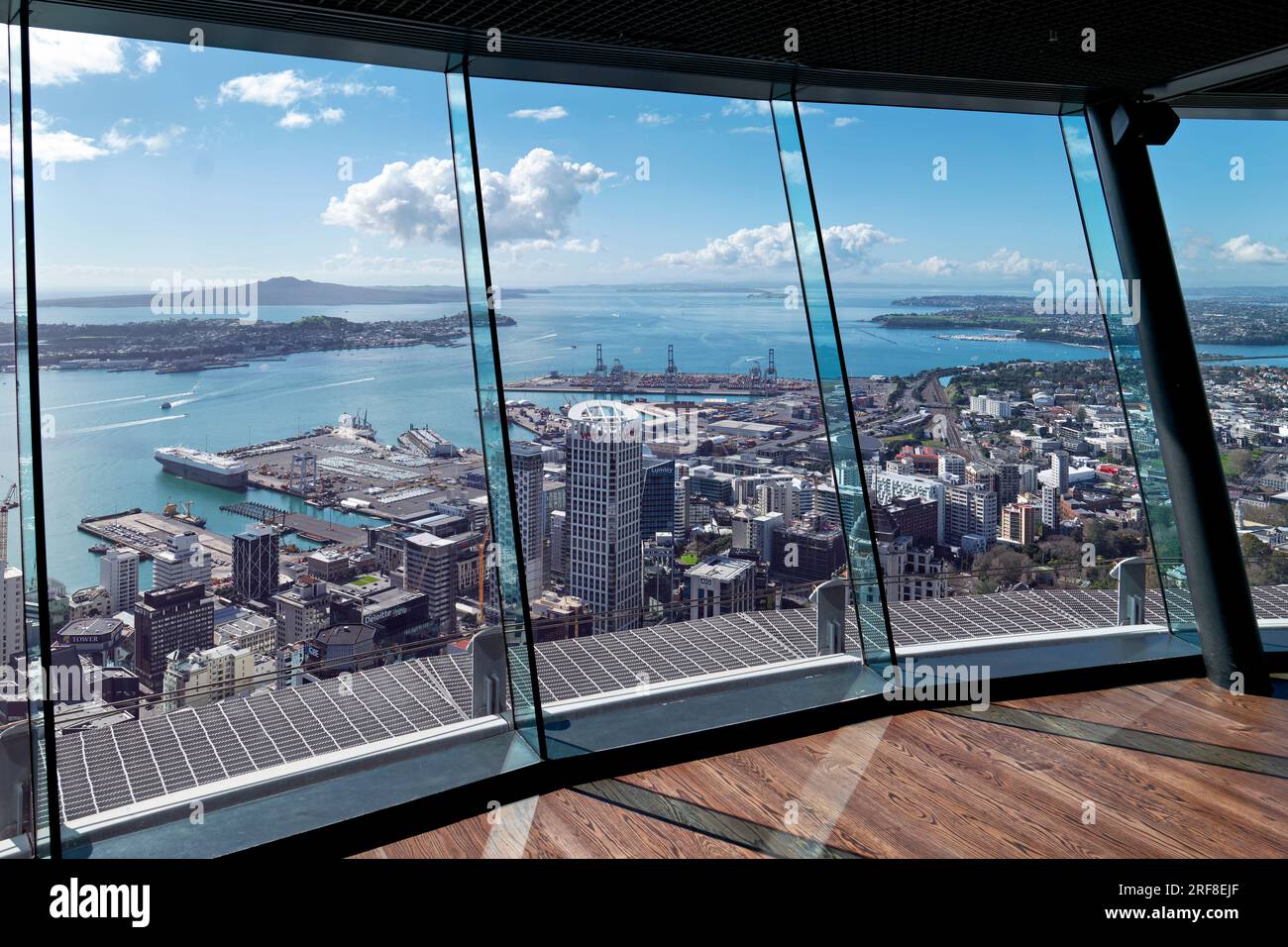 Auckland. New Zealand. Aerial view of the city and the business ...