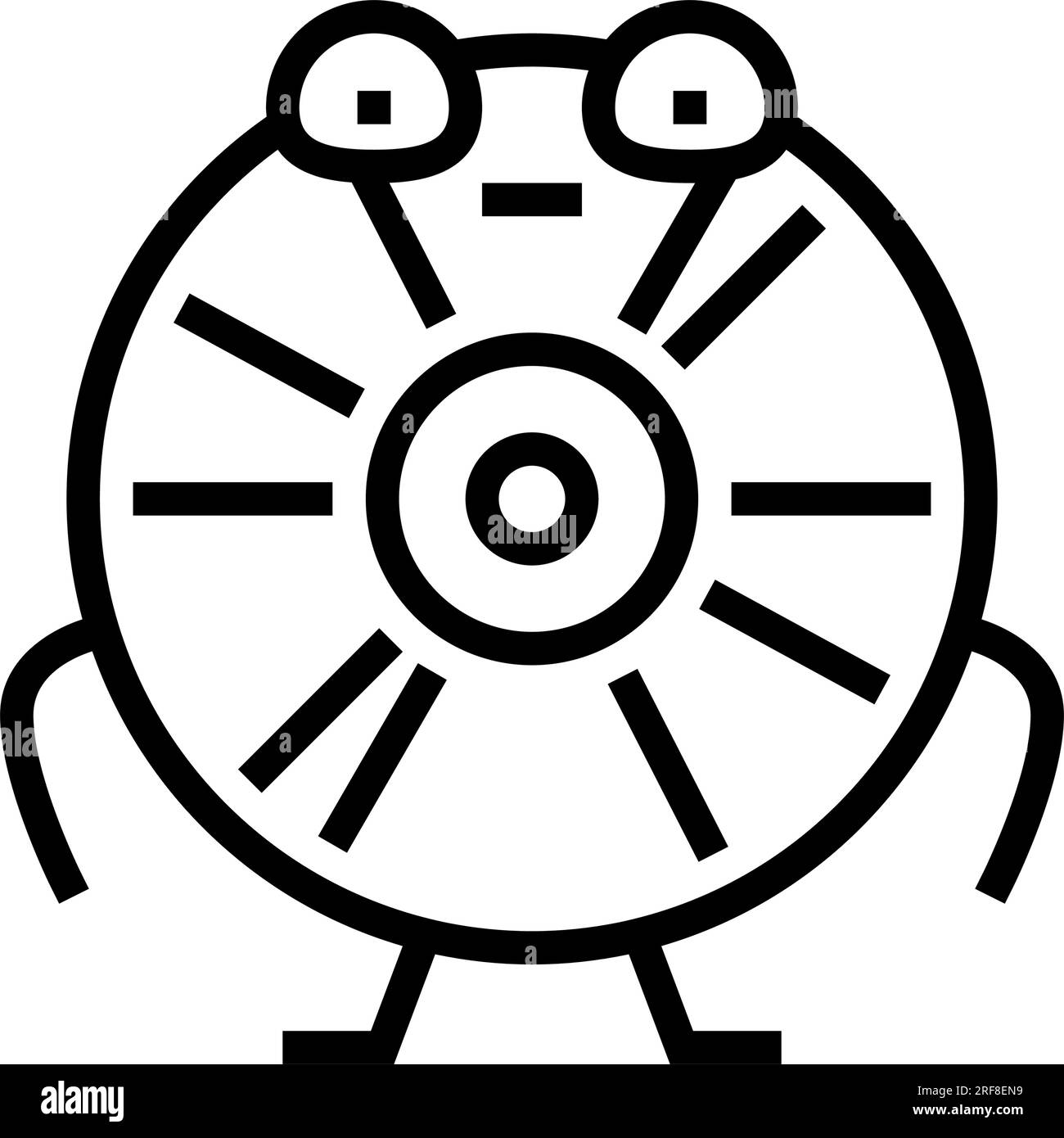 cd disc music retro character line icon vector illustration Stock ...