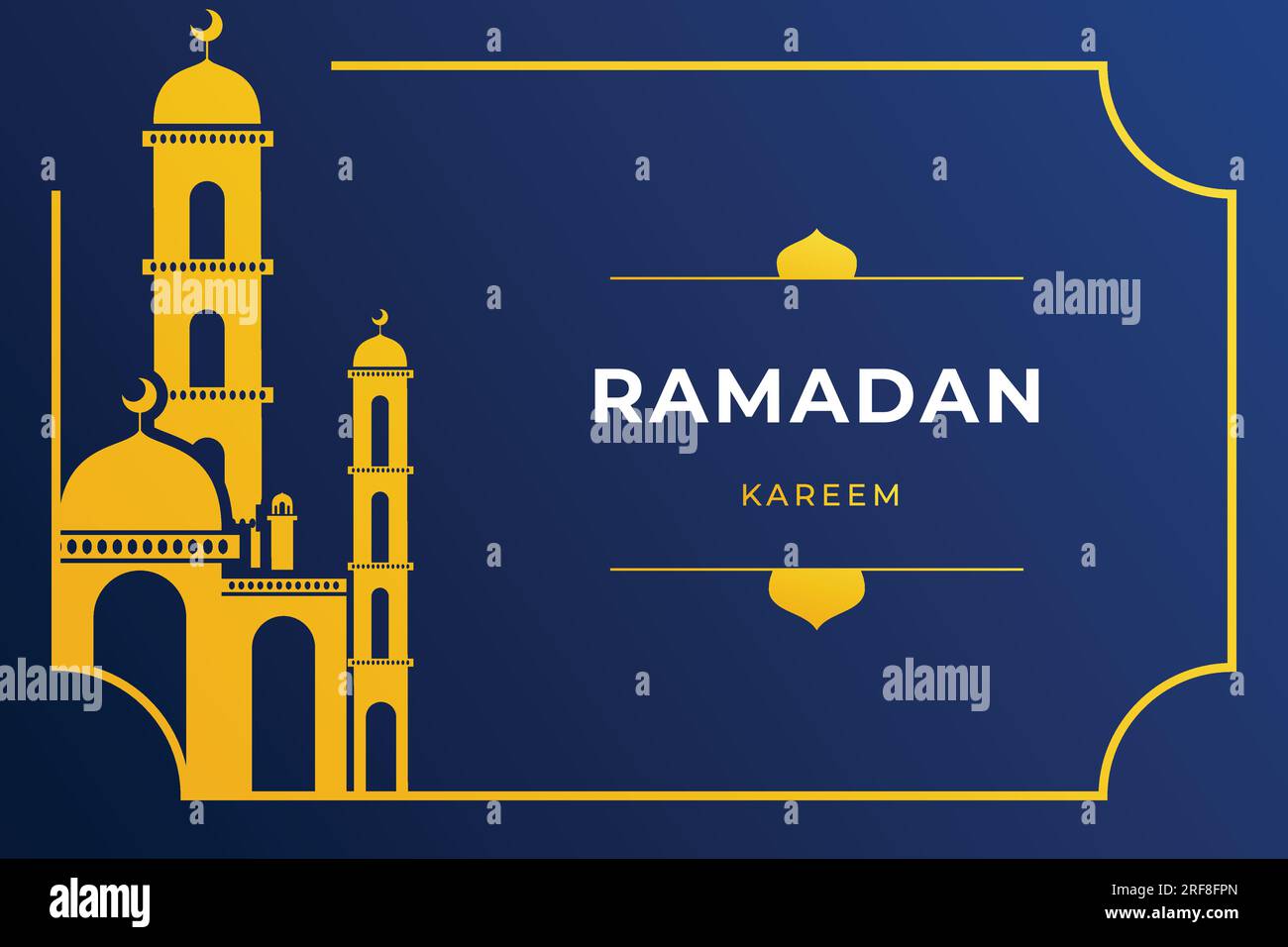 Clean and minimalist Ramadan Kareem template design used for greeting ...