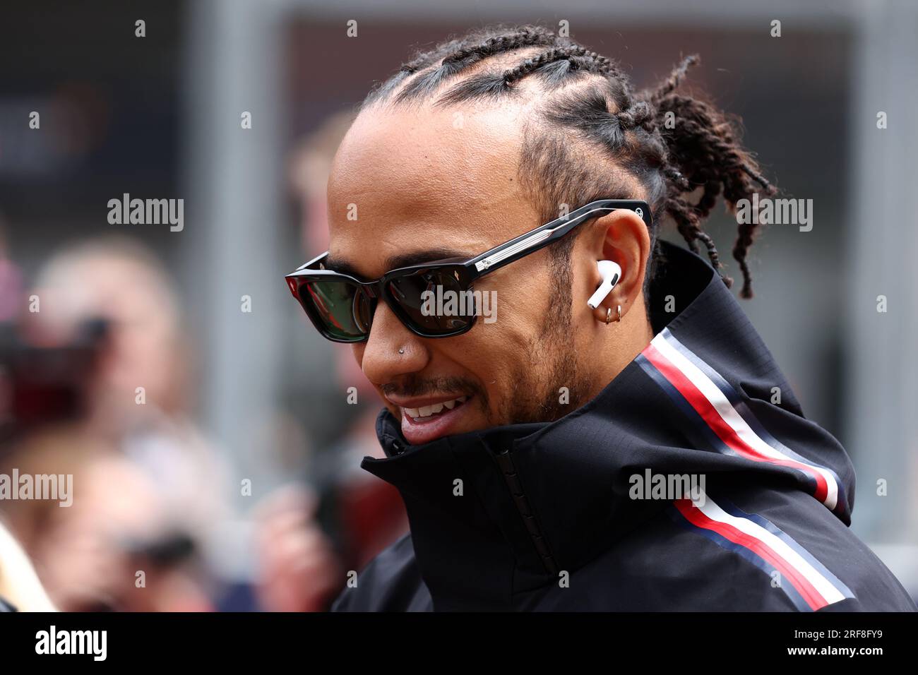 Lewis Hamilton of Mercedes AMG Petronas F1 Team in the paddock before ...