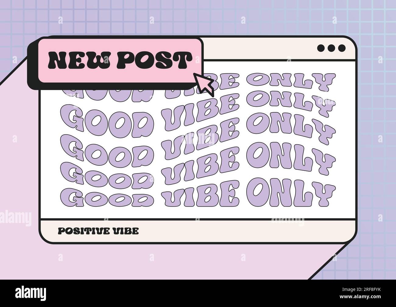 Good Vibe Only template playful and retro design. Vector illustration ...
