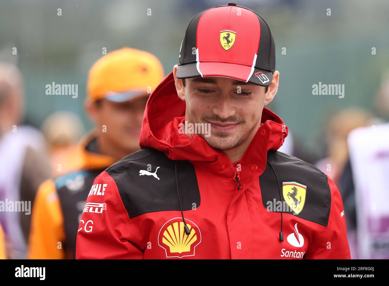 Charles Leclerc of Scuderia Ferrari in the paddock before the F1 Grand ...