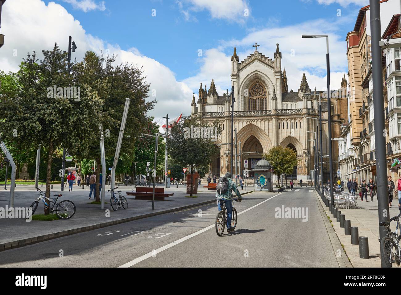 View of the cathedral María Inmaculada Madre de la Iglesia, Vitoria ...