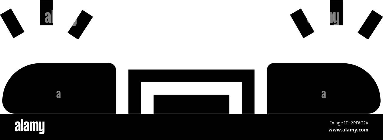 flashing lights alert glyph icon vector illustration Stock Vector Image ...