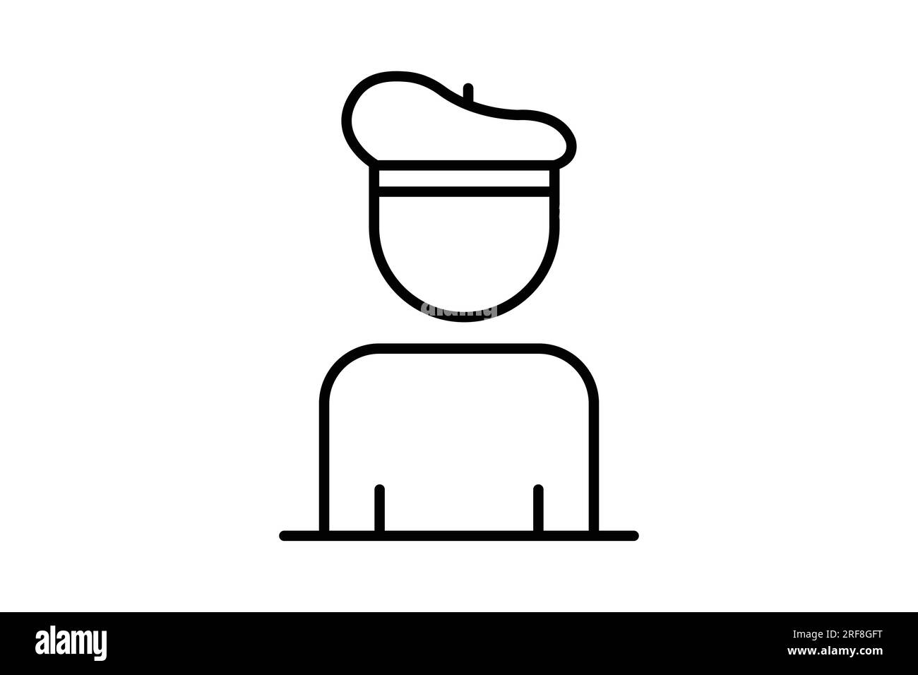 Artist beret icon. icon related to painting, painters. line icon style ...