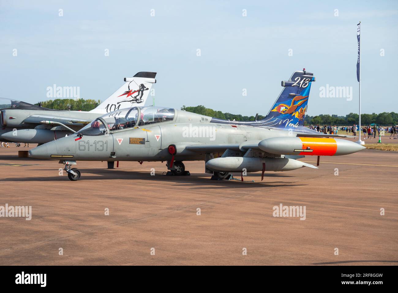 Italian Air Force Aermacchi MB-339 jet with special 213th Gruppo Volo ...