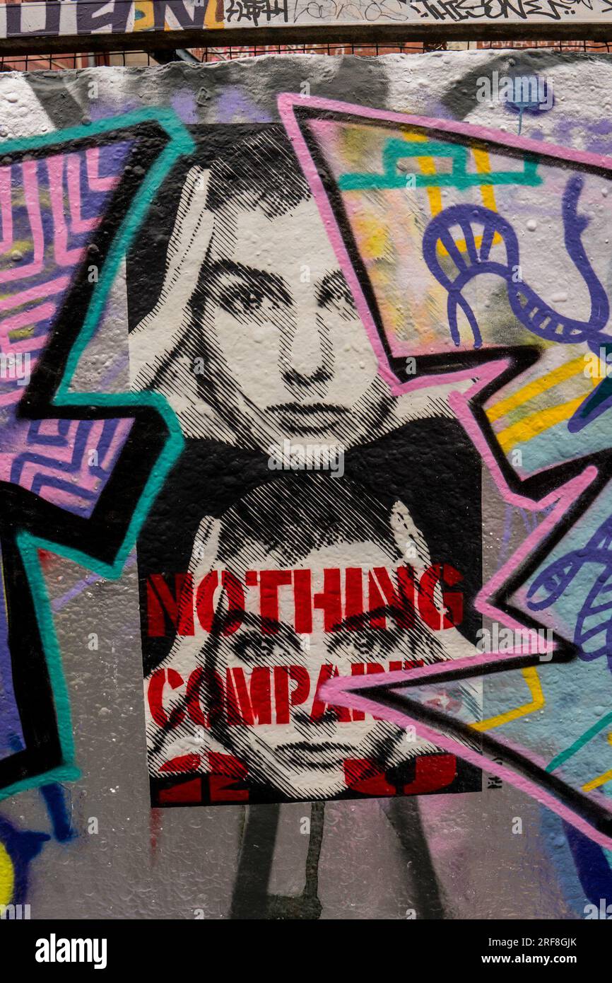 Sinead O'Connor mural in Leake Street graffiti tunnel London, near the ...