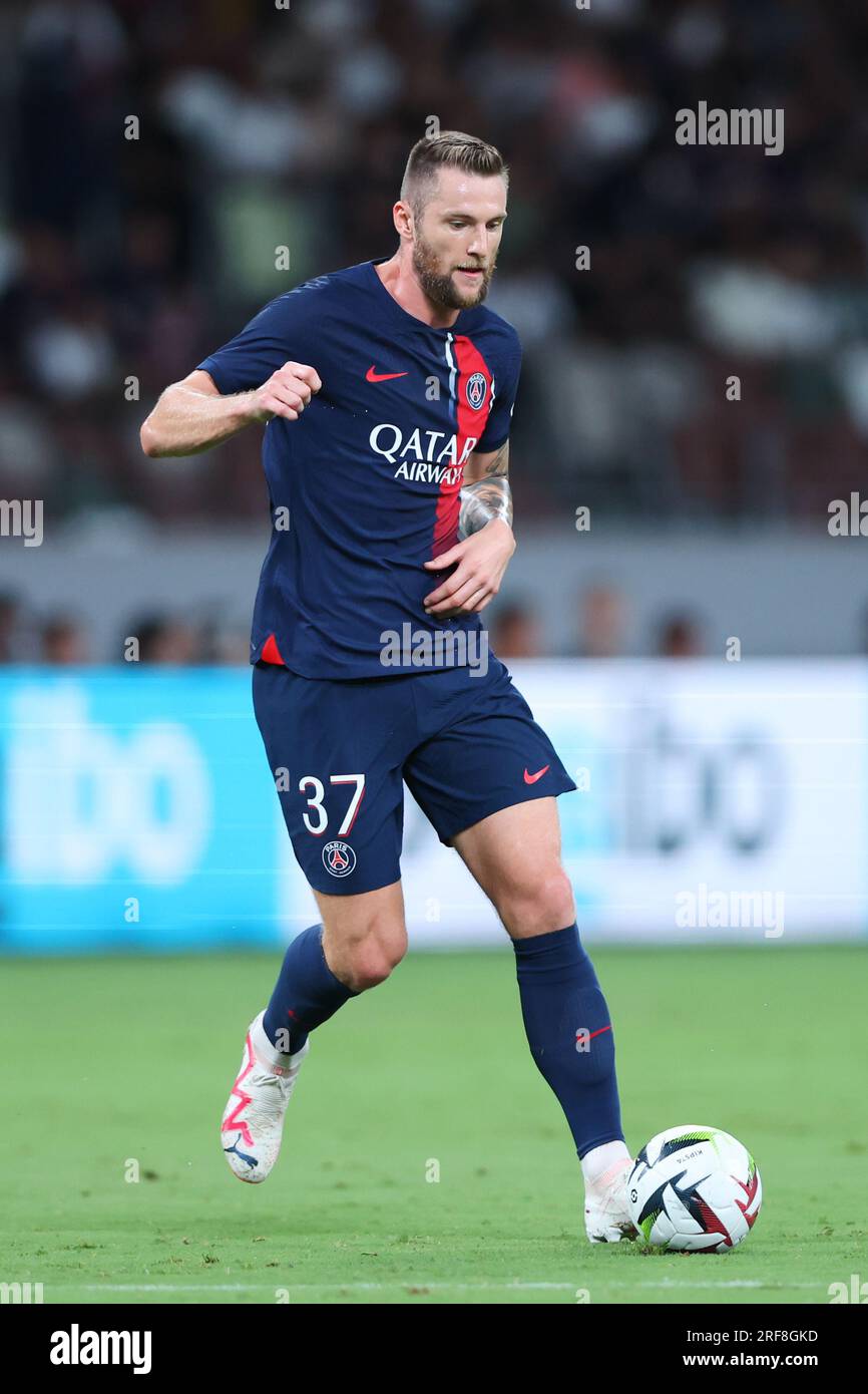 National Stadium, Tokyo, Japan. 1st Aug, 2023. Milan Skriniar (PSG ...