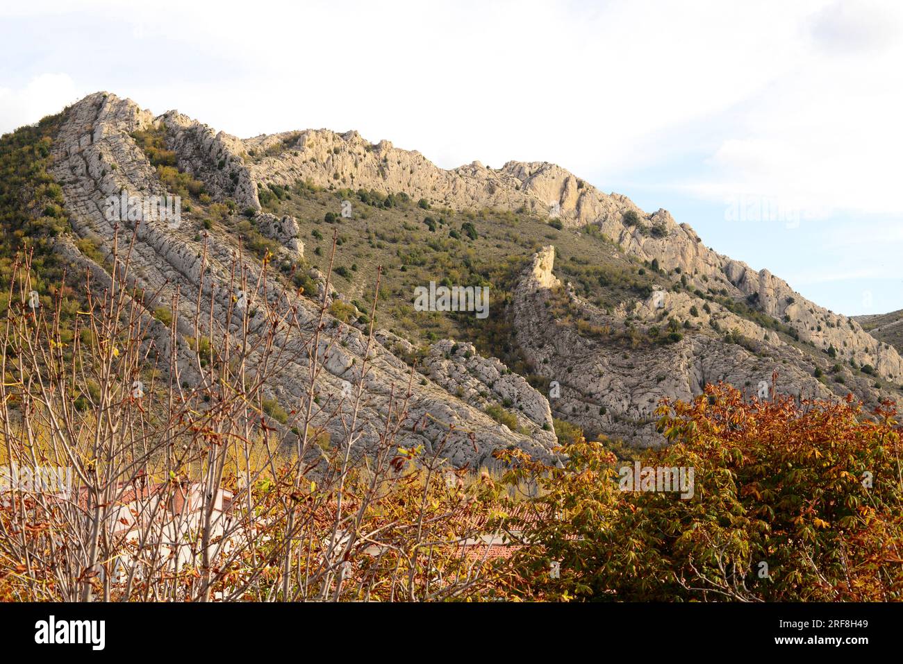 Anticlinal fold in Aliaga Geopark. This Geopark is an excepcional ...