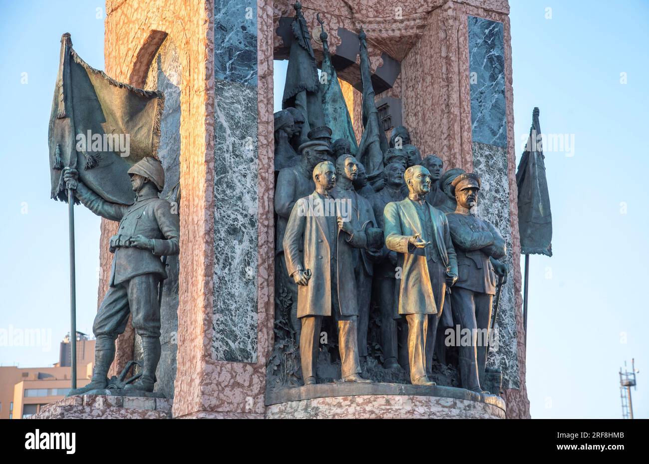The Republic Monument in Taksim Square in Istanbul, Turkey Stock Photo ...