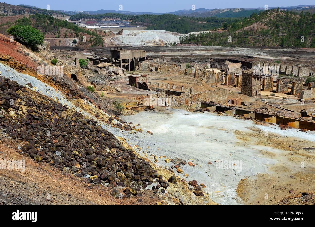 Riotinto mines. Zaranda is an open-pit mine, surface mining technique of minerals extraction ...