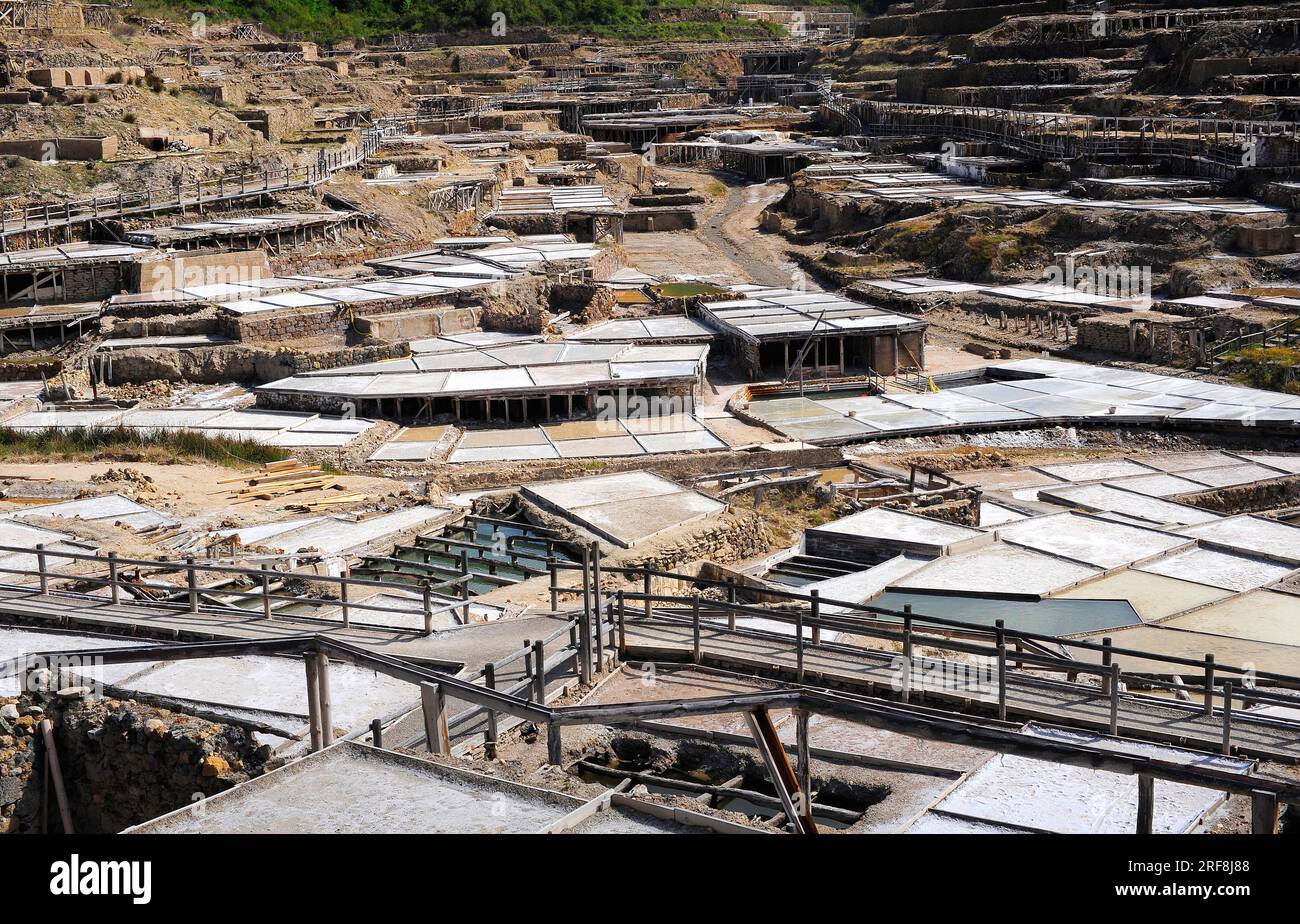 Salt evaporation ponds, salt works or salterns are artificial ponds ...