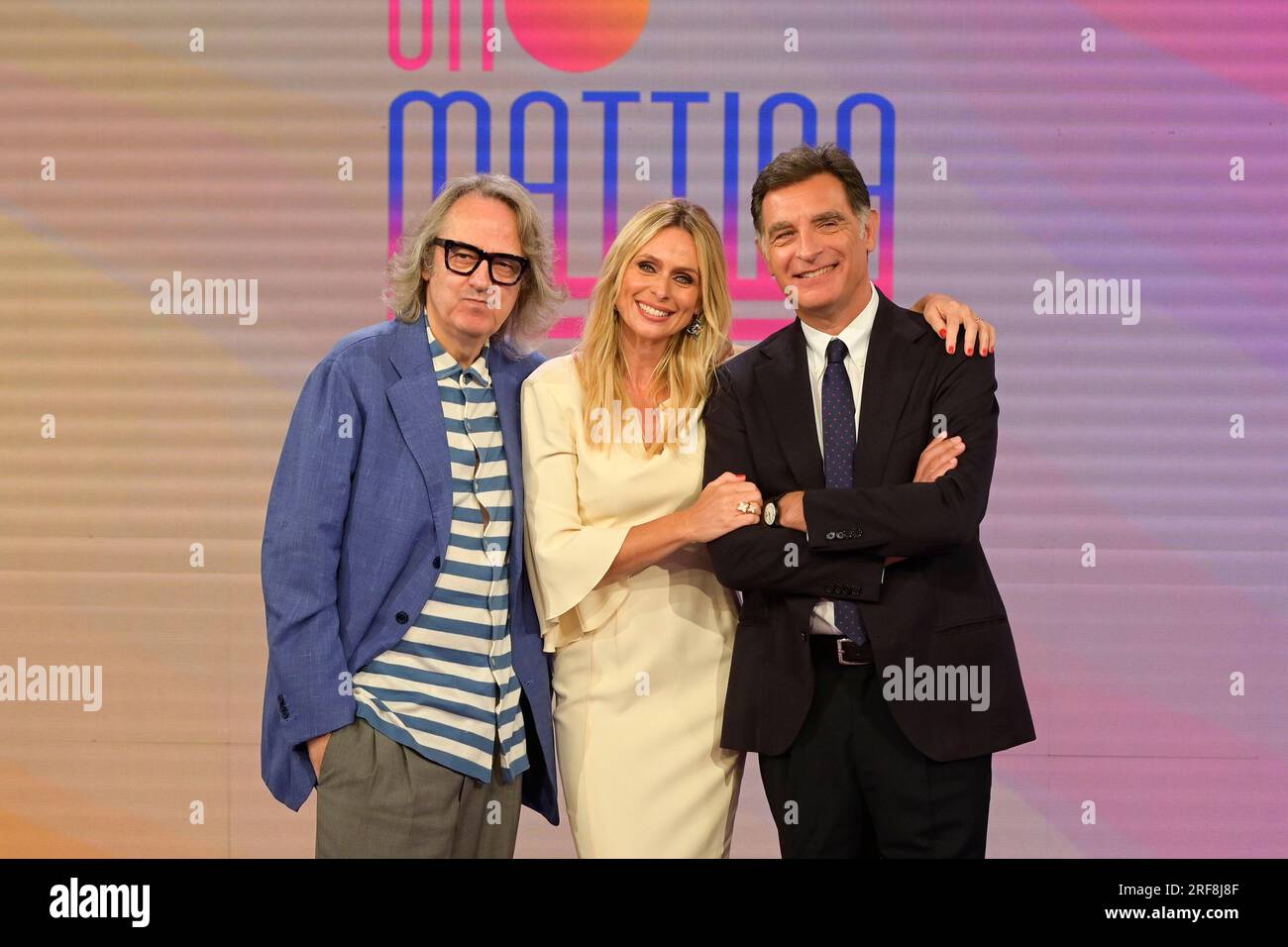 Rome, Italy. 01st Aug, 2023. Gigi Marzullo (L), Serena Autieri (C) and ...