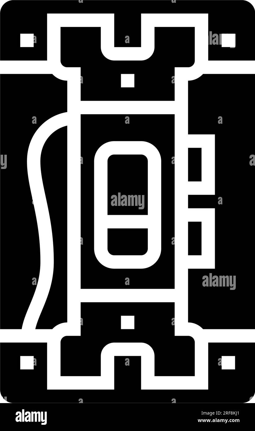 electric switch electrical engineer glyph icon vector illustration ...
