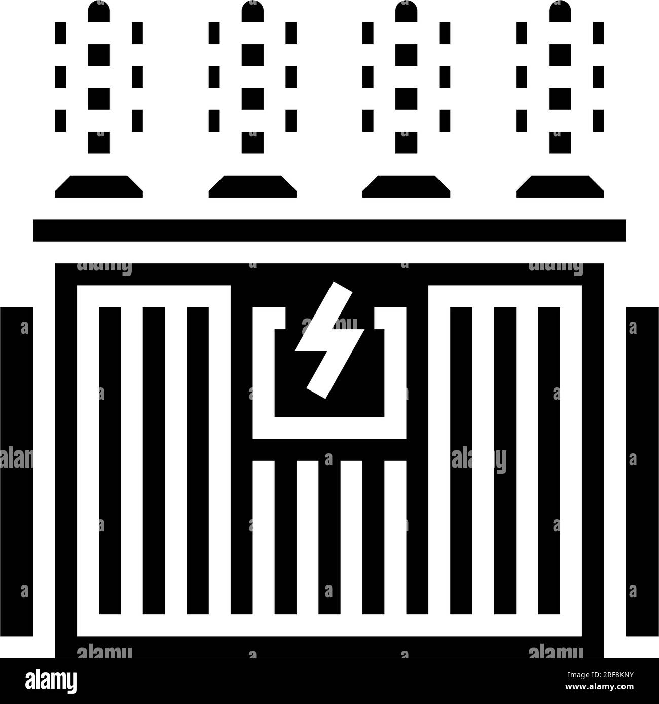 electrical substation electrical engineer glyph icon vector ...