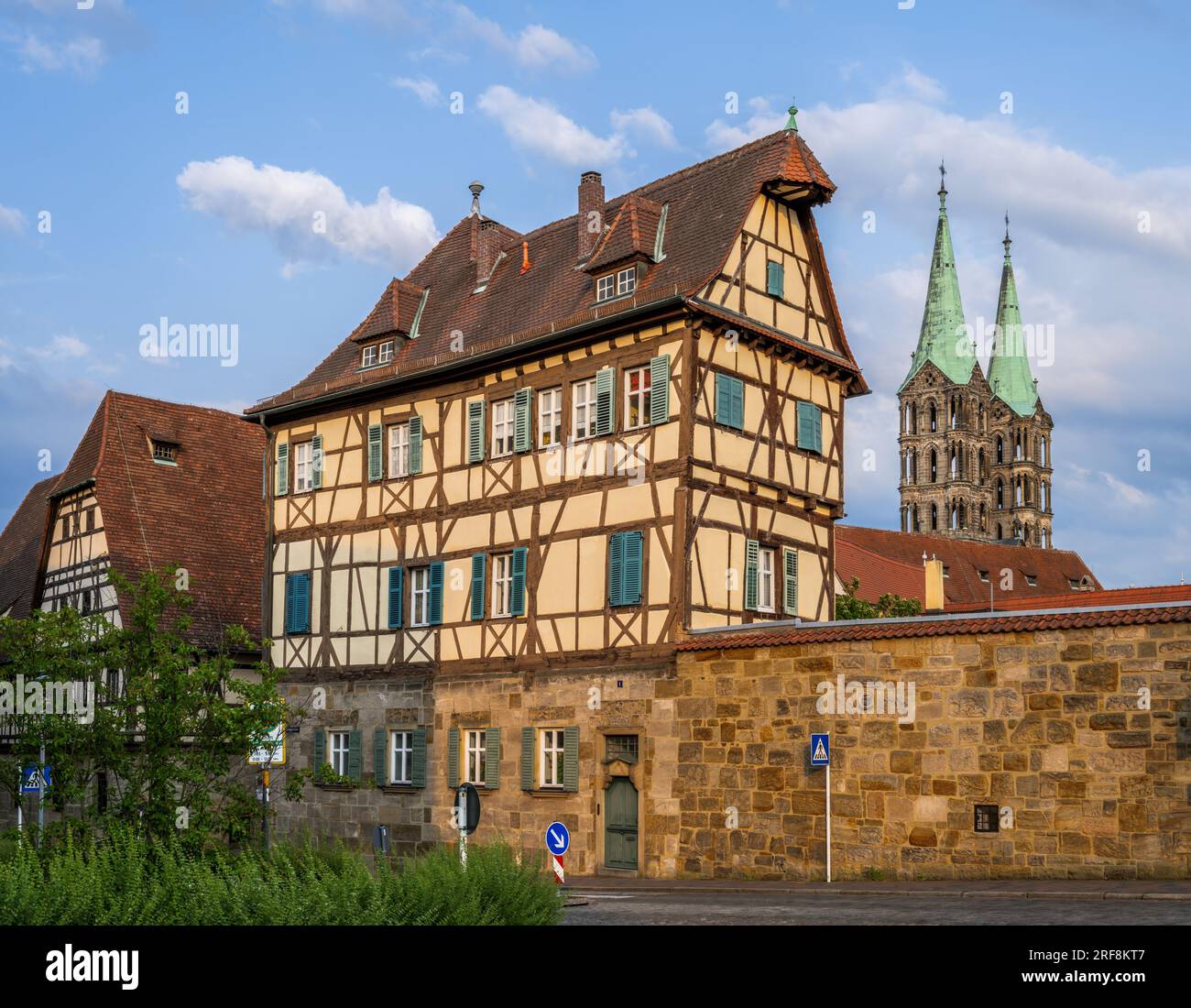 Historic city of Bamberg (Franconia, Germany) with view to the ...