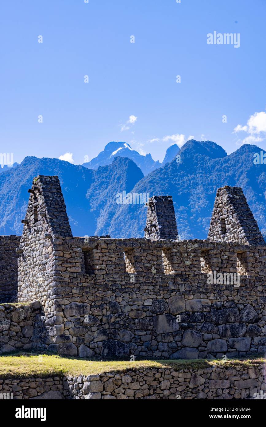 residential architecture, Inca ruins of Machu Picchu, Peru, South America Stock Photo - Alamy