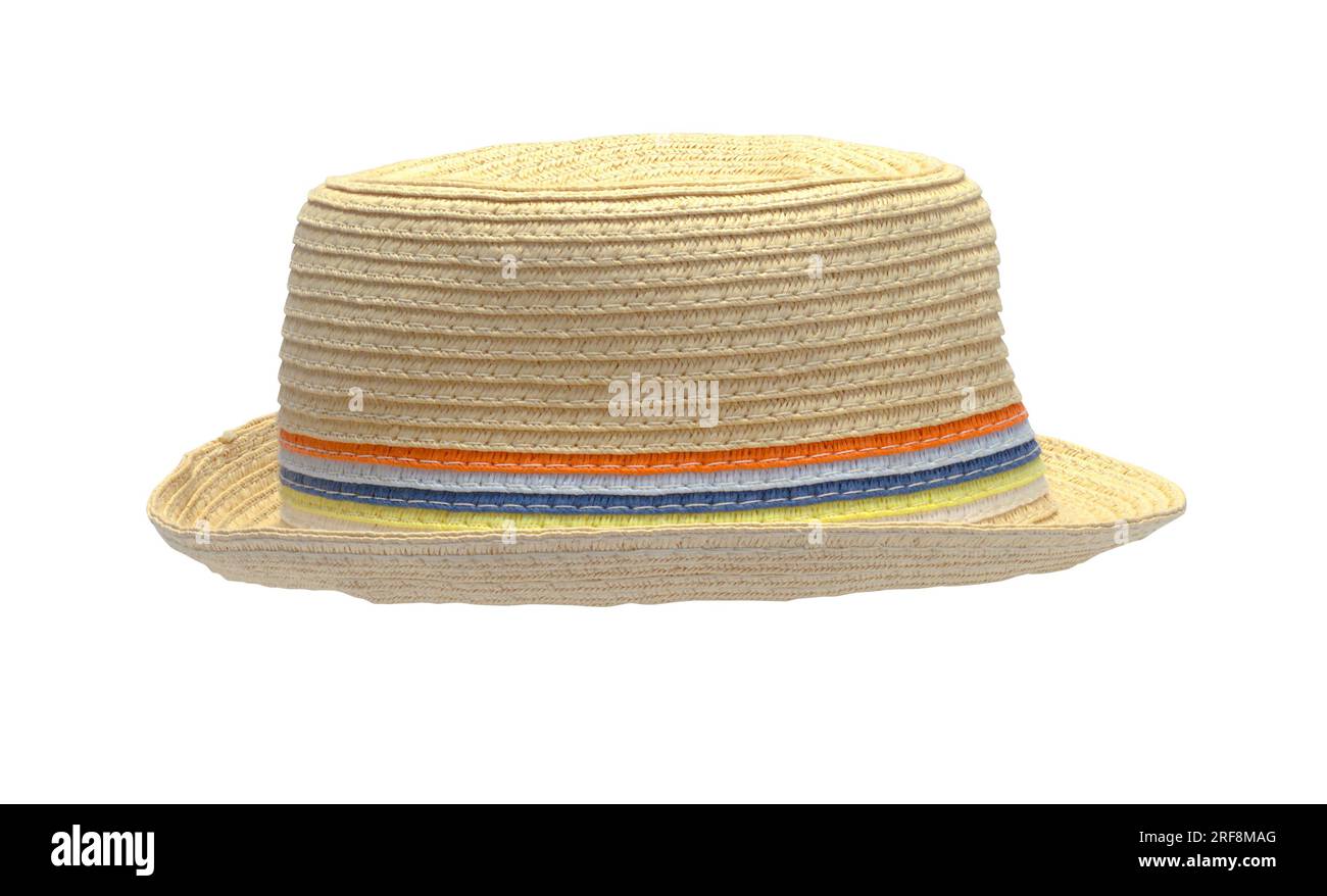 Woven Childs Hat Side View Cut Out on White Stock Photo - Alamy