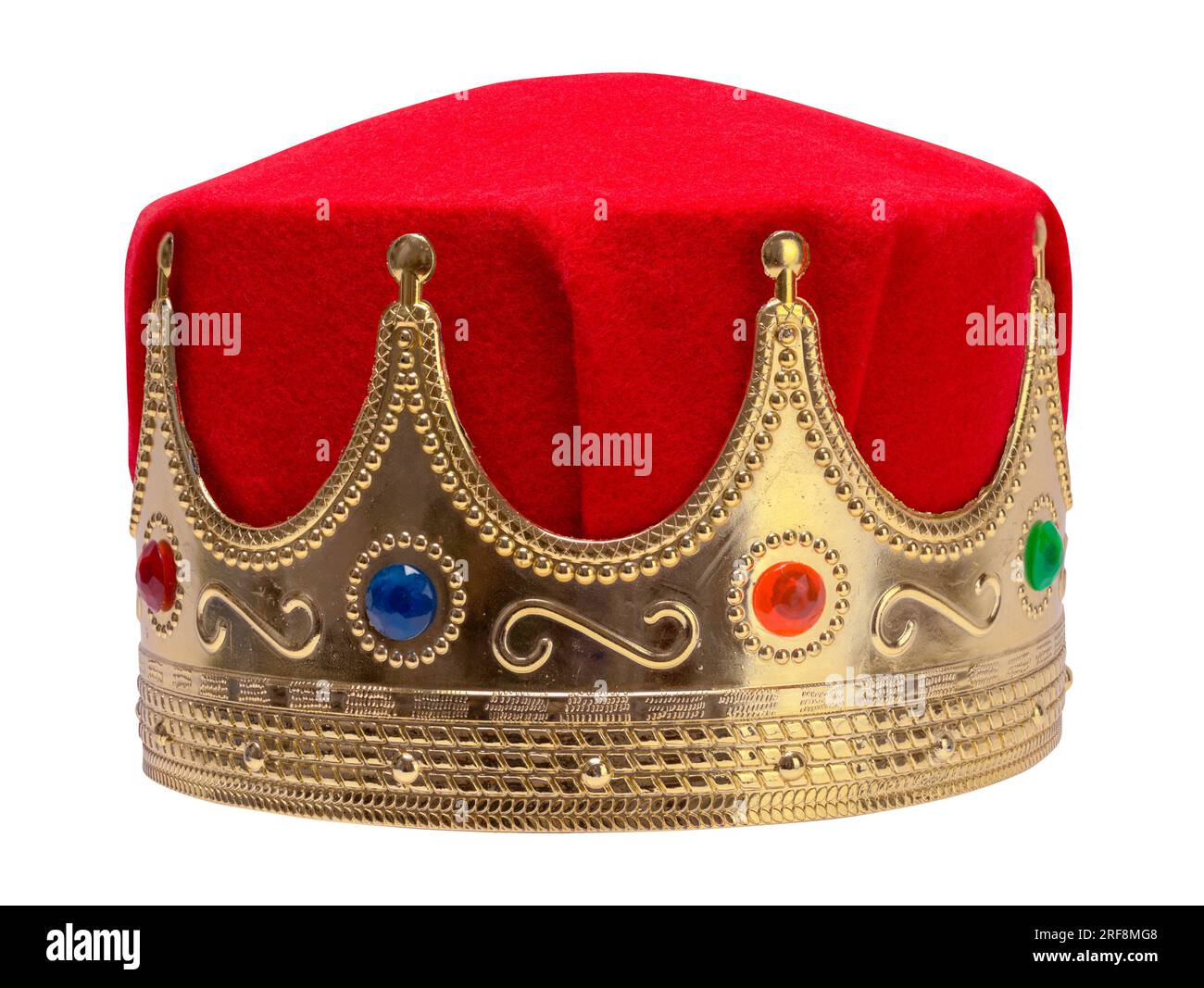 Gold Kings Crown Cut Out on White Stock Photo - Alamy
