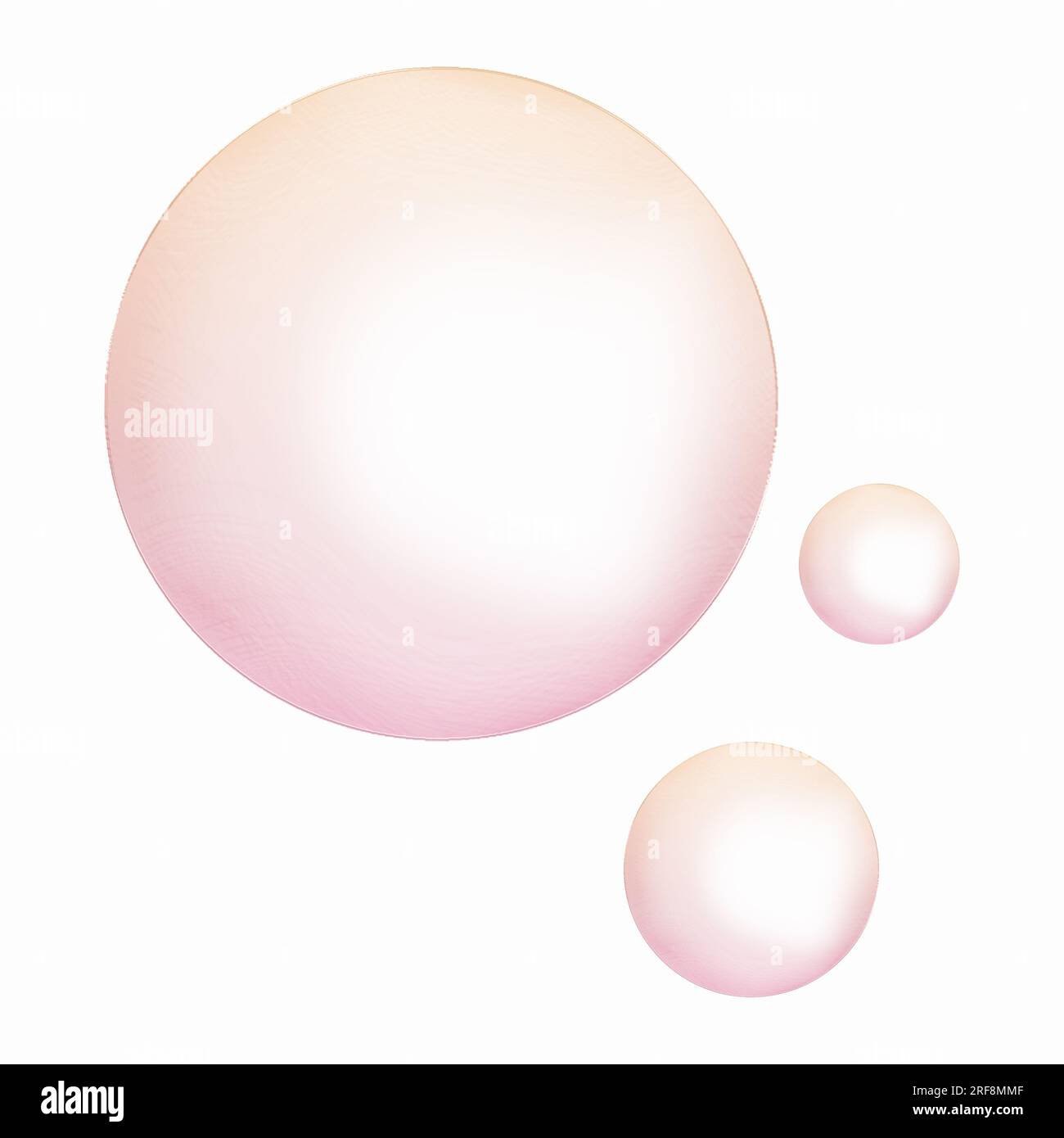 Bubbles illustration, graphic delicate pink color abstract soap bubble ...