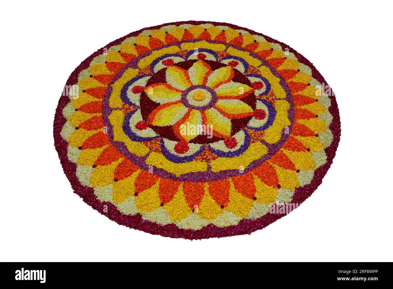 Onam Pookalam is a traditional floral design or rangoli made during the ...