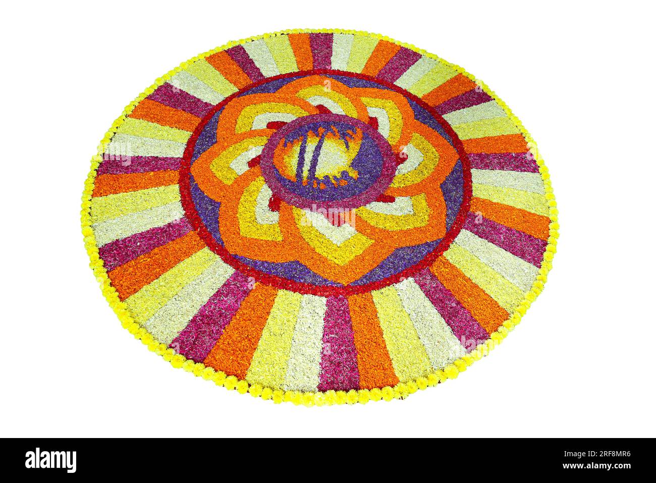 Onam Pookalam is a traditional floral design or rangoli made during the ...