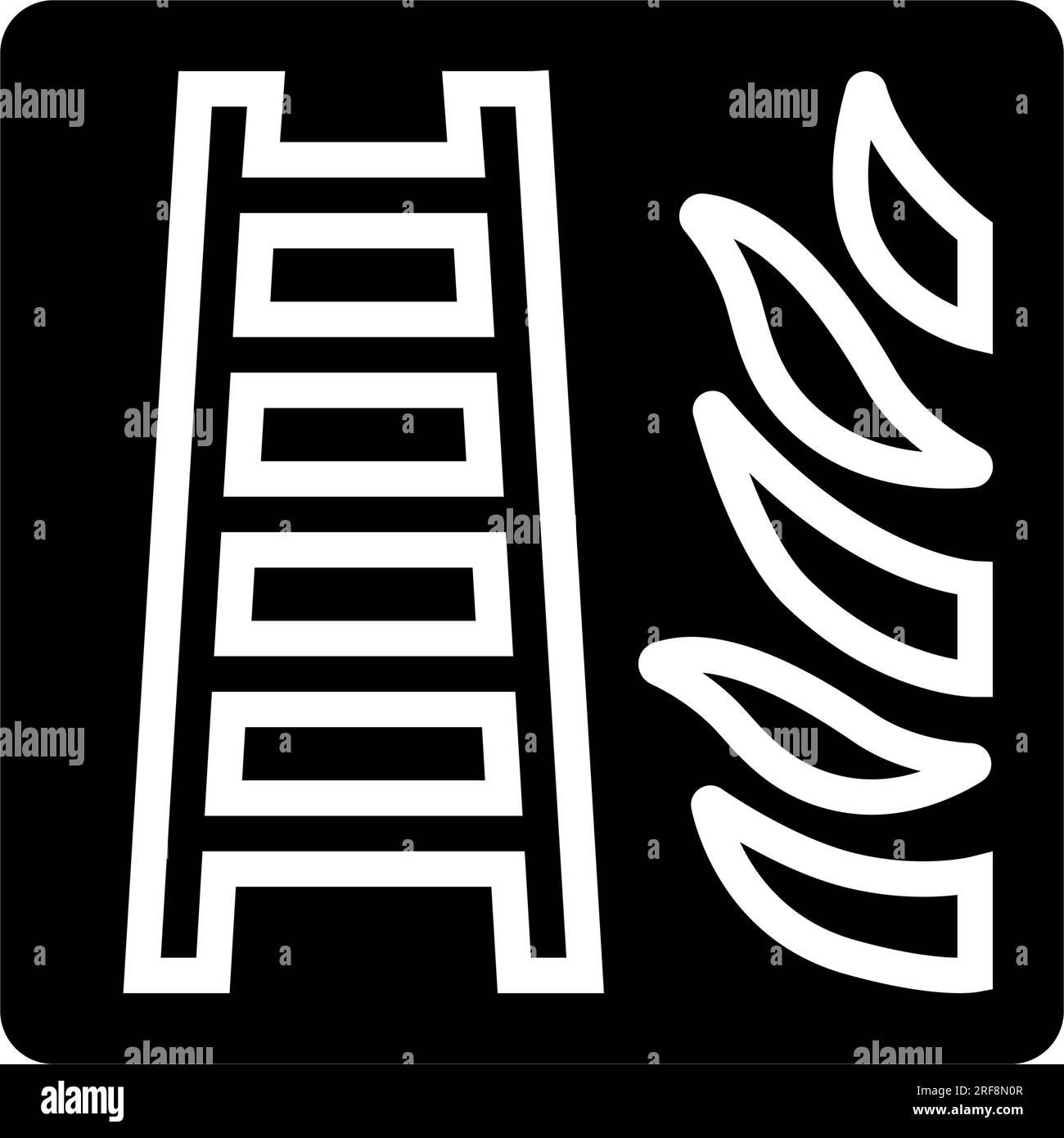 fire fighting hose standpipe outlet glyph icon vector illustration ...