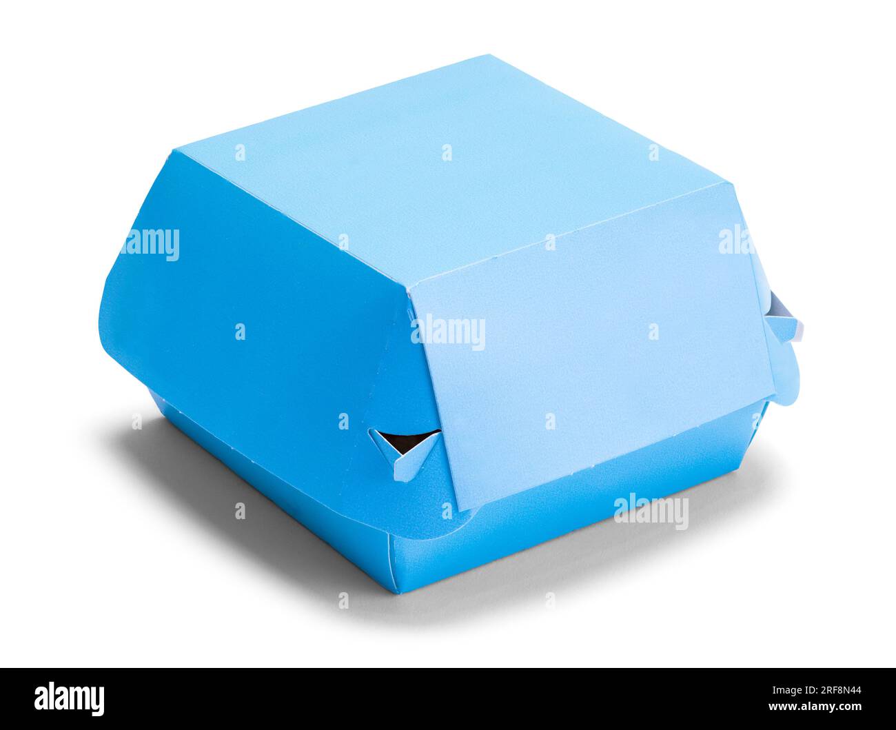 Blue Hamburger Sandwich Box with Copy Space Cut Out on White Stock ...