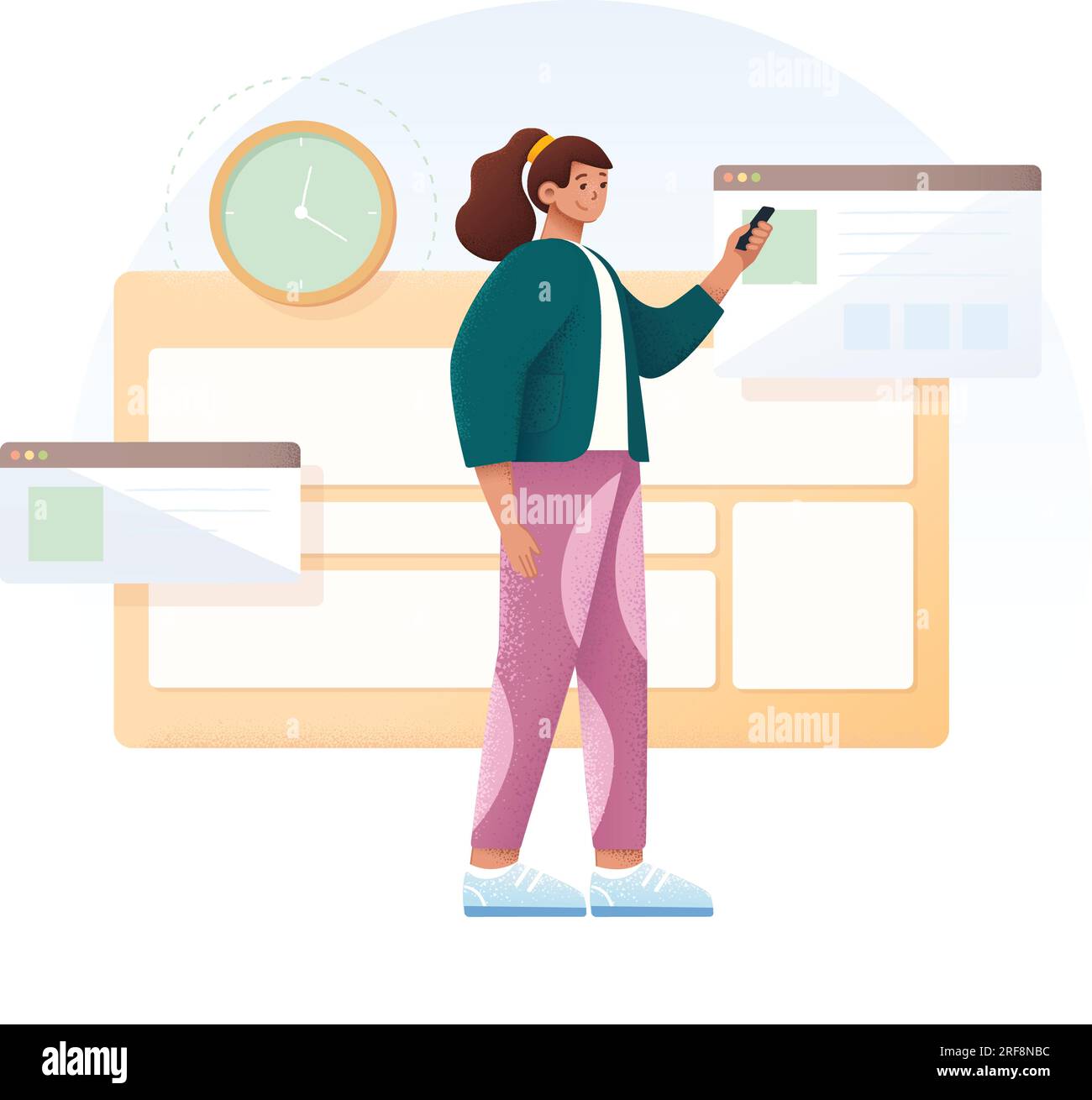 Professional employee illustration vector Stock Vector Image & Art - Alamy