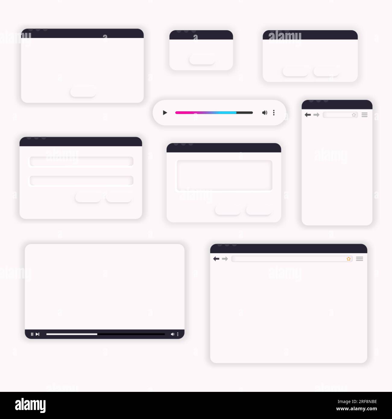 Online streaming video player, internet browser, login form, web player ... Online streaming video player, internet browser, login form, web player ...
