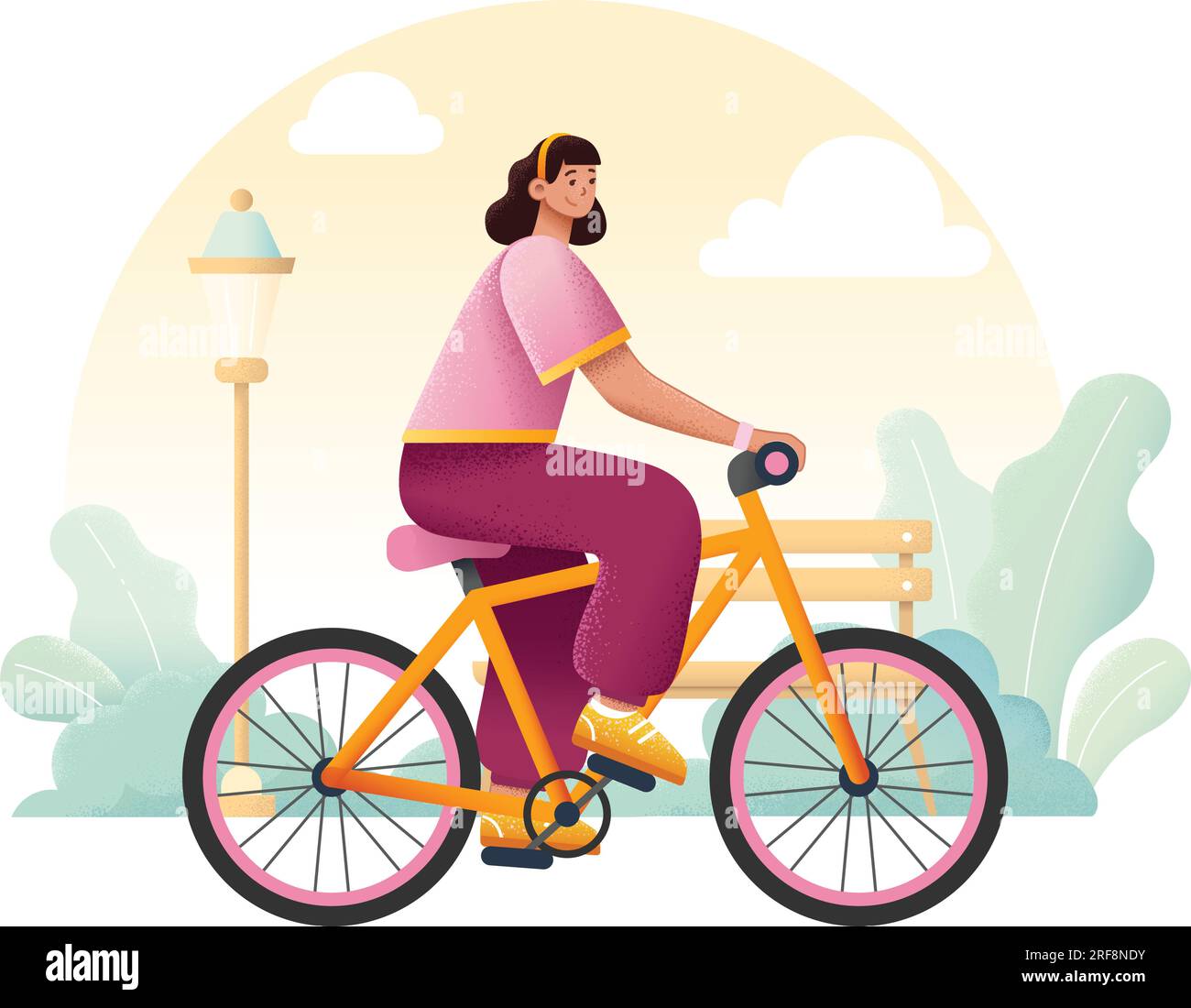 A person in a cycling vector illustration Stock Vector Image & Art - Alamy