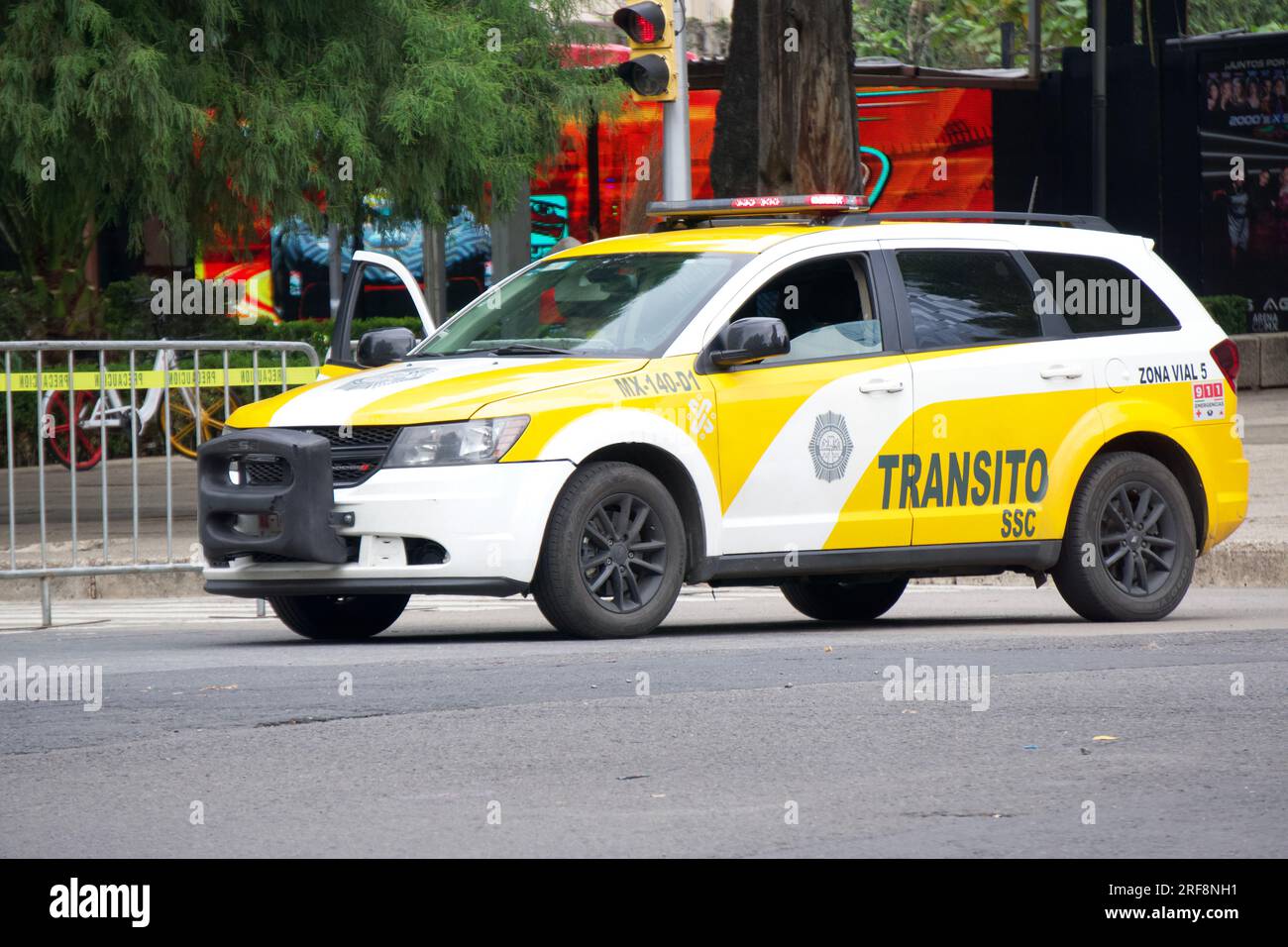Patrol of the Traffic Police of Mexico City Stock Photo - Alamy