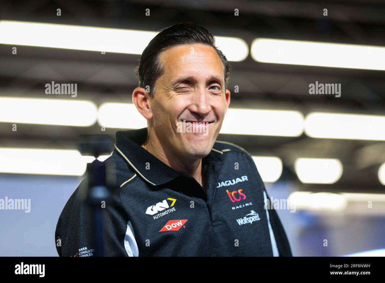 Jaguar TCS Racing team principal James Barclay ahead of Practice 3 on ...