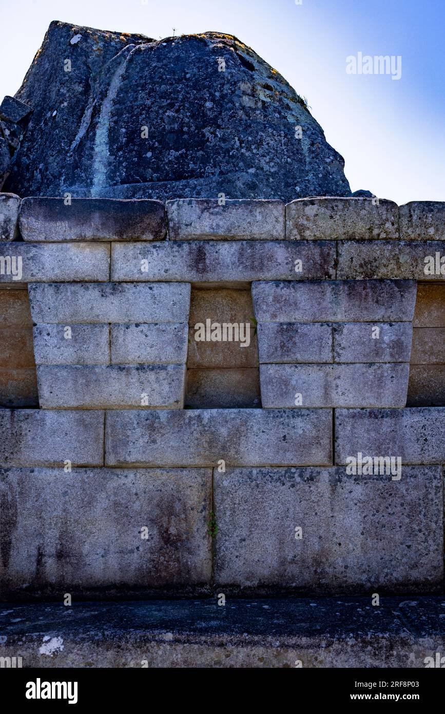 masonry, Inca ruins of Machu Picchu, Peru, South America Stock Photo ...
