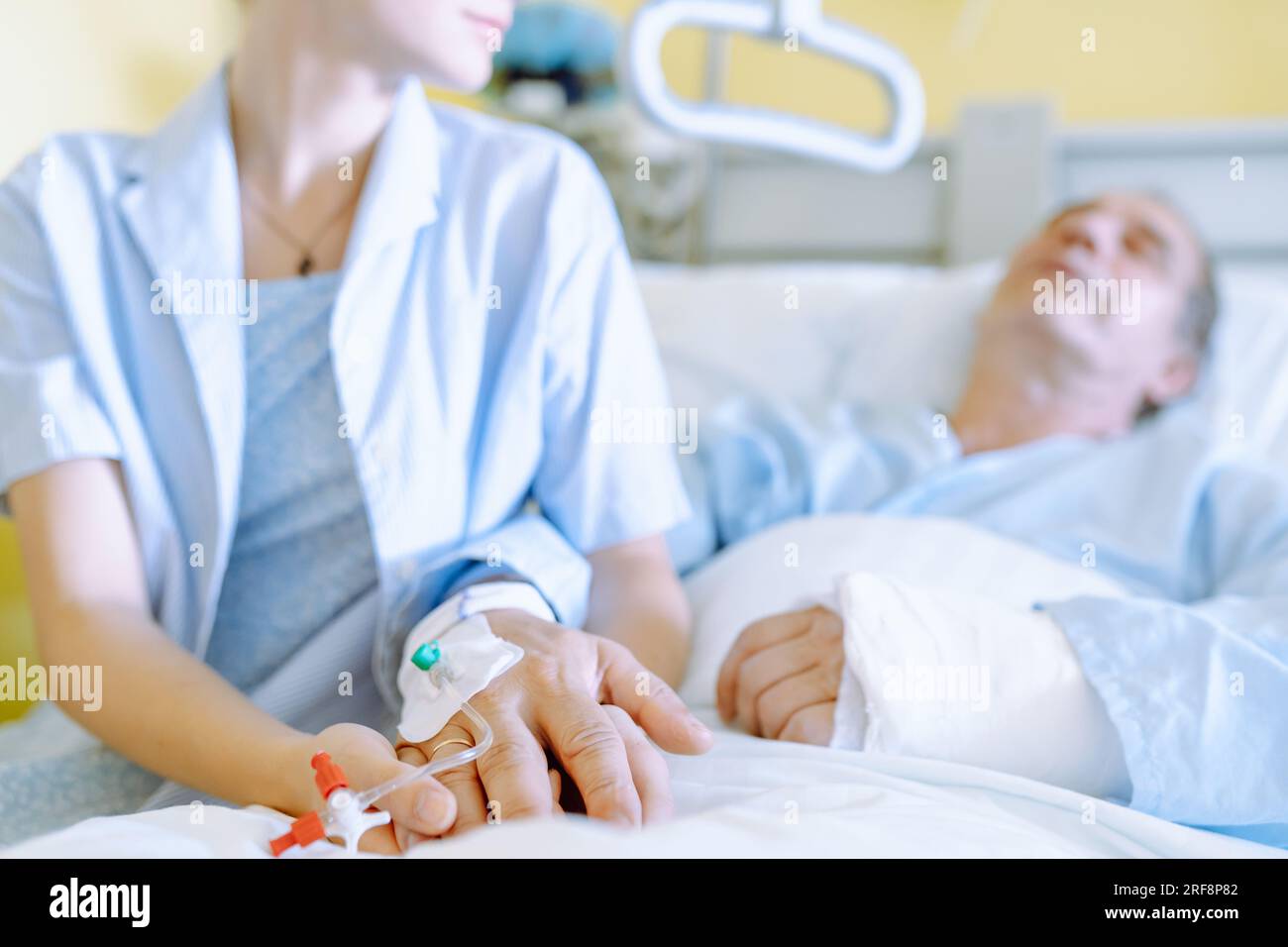 Care and care for sick patient in hospital Stock Photo - Alamy