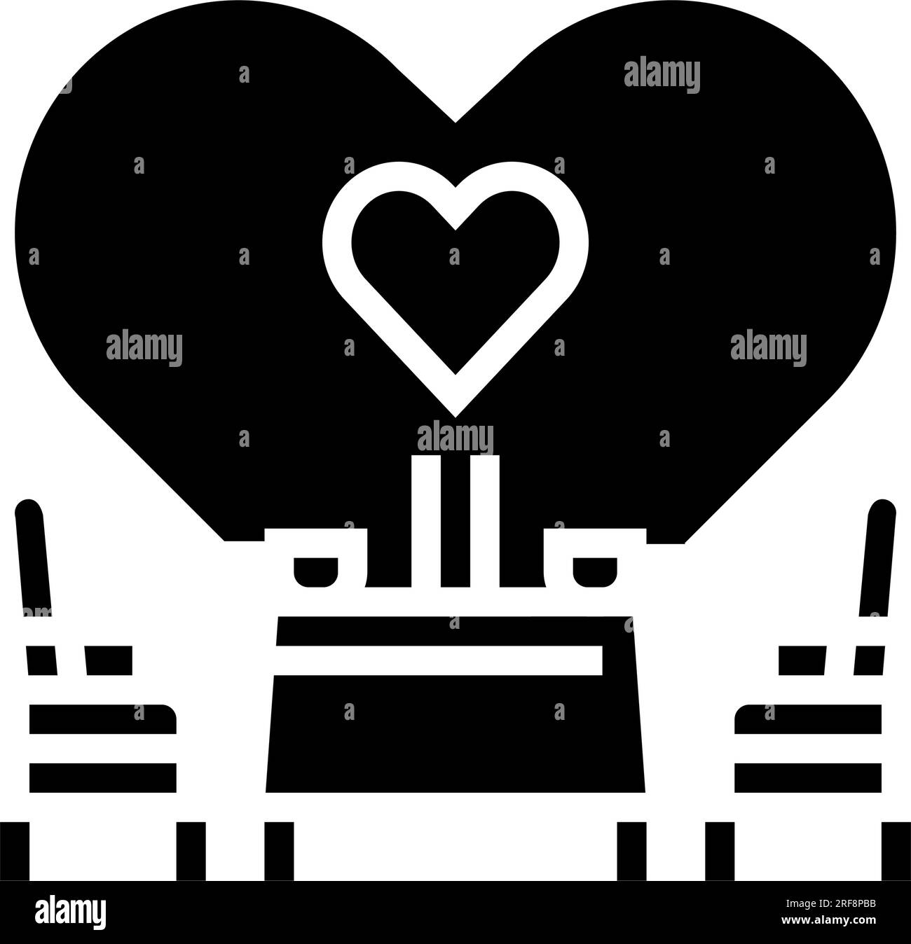 romantic dinner love glyph icon vector illustration Stock Vector Image & Art - Alamy