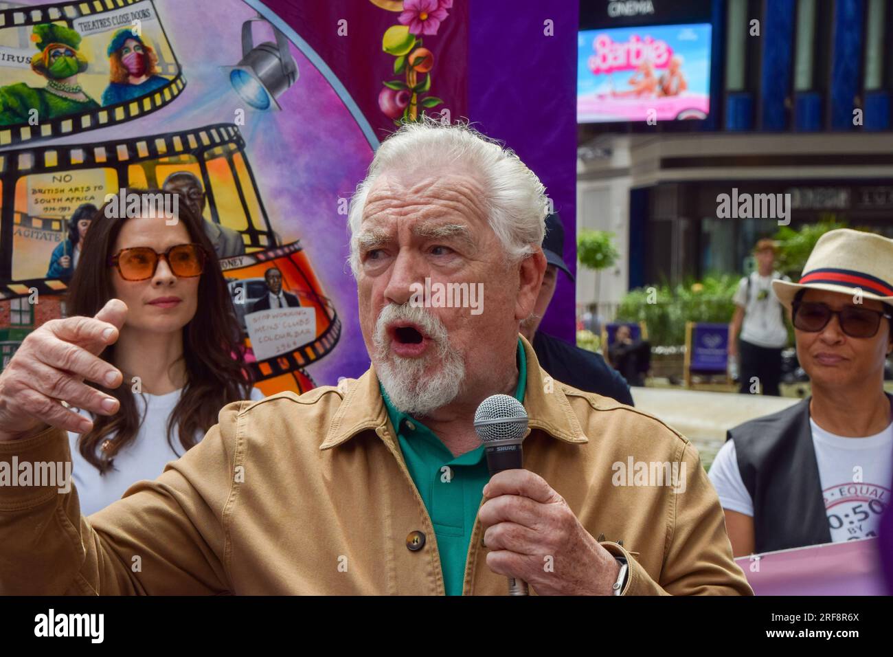 London, UK. 21st July 2023. Actor Brian Cox gives a speech as ...